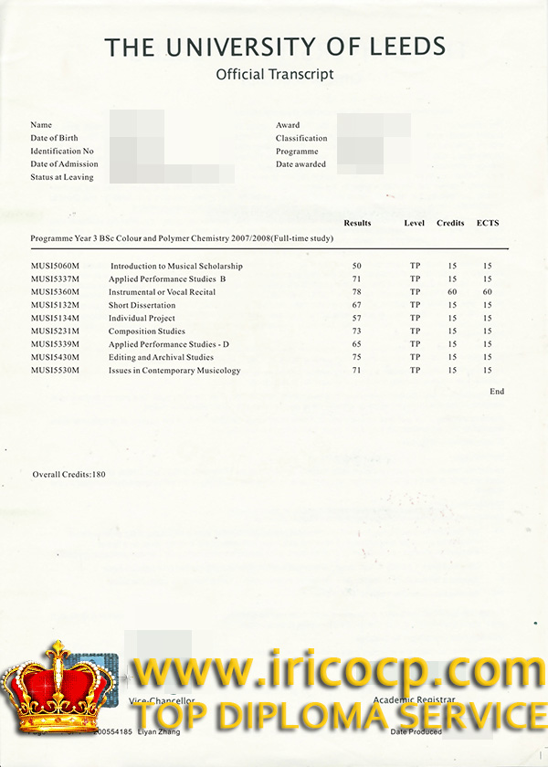 The University of Leeds degree, buy Leeds University diploma