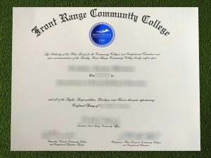 Creative techniques to make fake Front Range Community College diploma