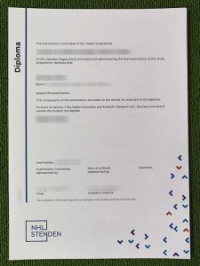 How a fake NHL Stenden getuigschrift looks like