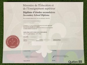 How much money to make fake Québec Secondary School diploma
