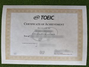 Why I choose to order a fake TOEIC certificate of achievement