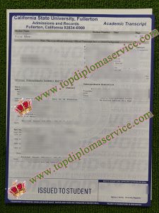 Easy steps for making fake California State University Fullerton transcript