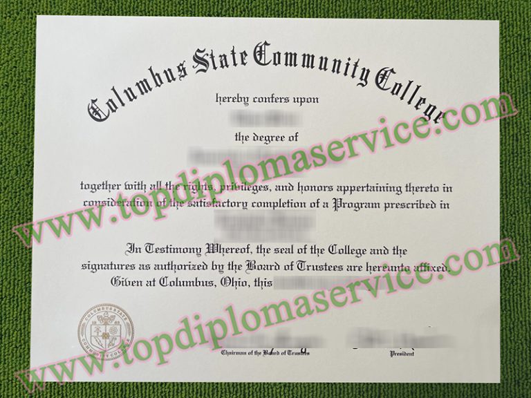 Reasons to buy fake Columbus State Community College certificate