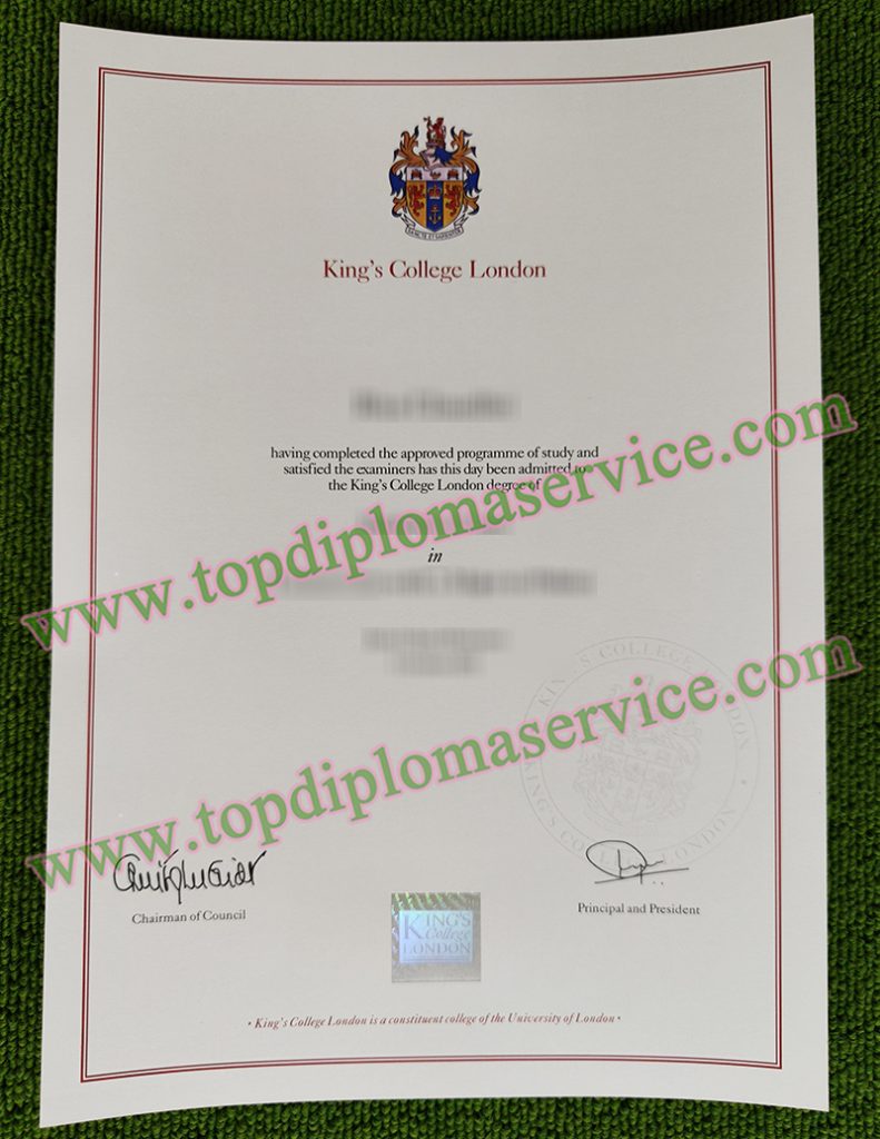 The truth to duplicate a King’s College London diploma