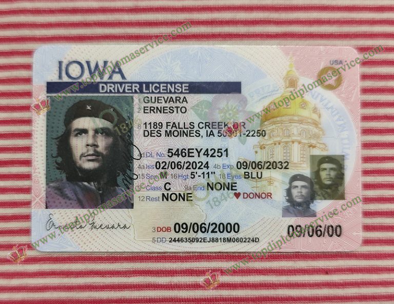 Where can I order a scannable Iowa driver license